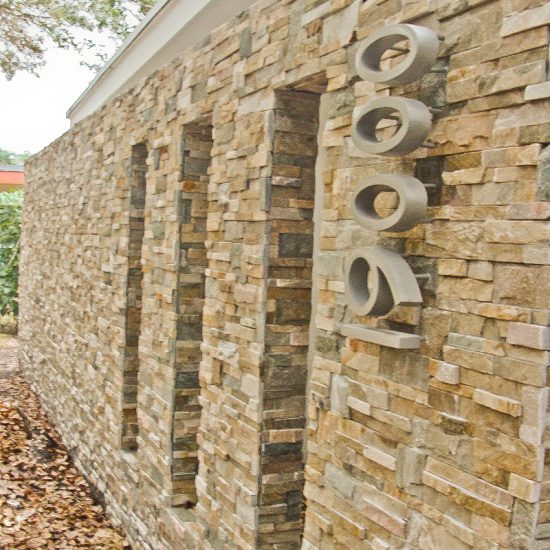 Mid-Century Modern Home with Natural Stacked Stone Facade - Stonetek Natural Stone | Stacked ...