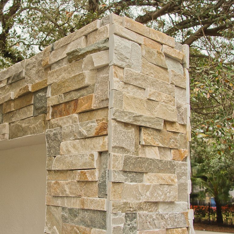 Mid-Century Modern Home with Natural Stacked Stone Facade - Stonetek ...